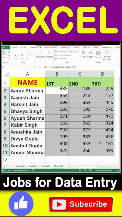 Data Number Put In Excel Shortsvideo Trendingshorts Tipsandtricks Shortcutkeys Youtube