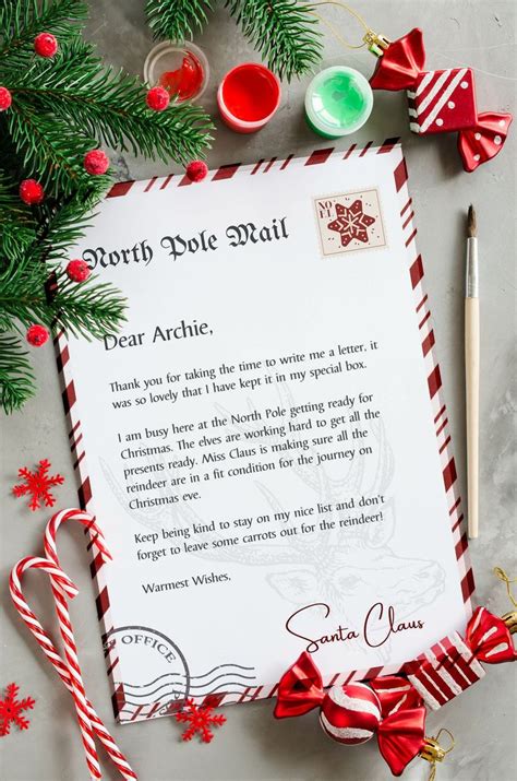 Personalised Letter From Father Christmas Personalised Letter Santa