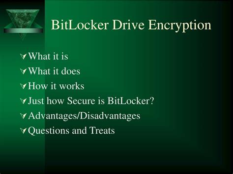PPT BitLocker Drive Encryption PowerPoint Presentation Free Download ID