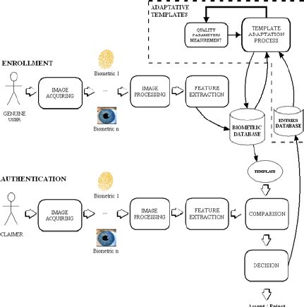 Working Scheme Of A Biometric System With Adaptative Templates We Download Scientific