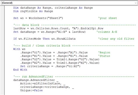 How To Filter With Multiple Criteria In Excel Vba Excel Insider