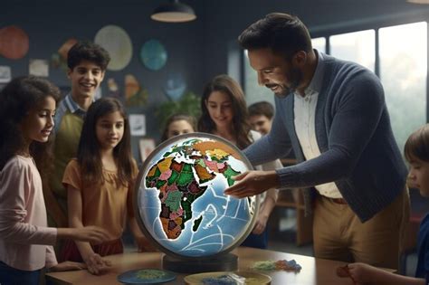 Premium Photo Teacher Using Interactive Simulations For Geograph 00675 00