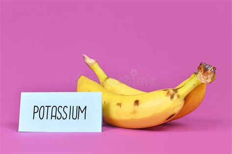 Concept For Potassium In Bananas Stock Image Image Of Flat Contrast
