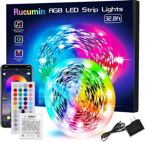 Amazon Com TJOY Ft Bluetooth LED Strip Lights Music Sync LED Lights Strip RGB Color