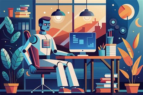 Machine Learning Vector Illustration Flat 2 Premium Ai Generated Vector