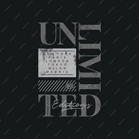 Premium Vector Unlimited Typography Graphic Design For Tshirt Prints