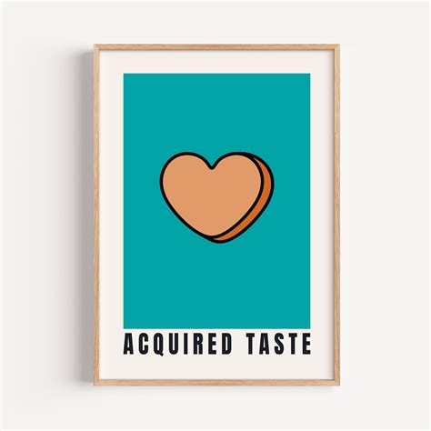 Acquired Taste Candy Heart Print Timmy Loves Art Timmy Loves Art