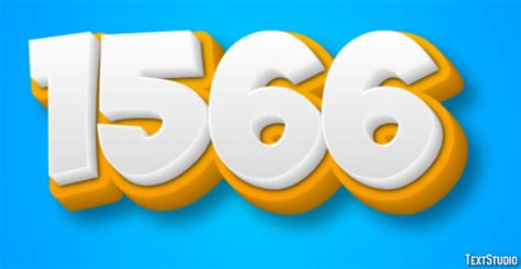 1566 Text Effect And Logo Design Number