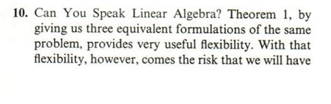 Solved 10 Can You Speak Linear Algebra Theorem 1 By