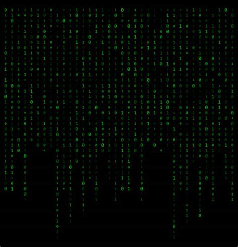 90 Vertical Green Binary Code Matrix Background Stock Illustrations