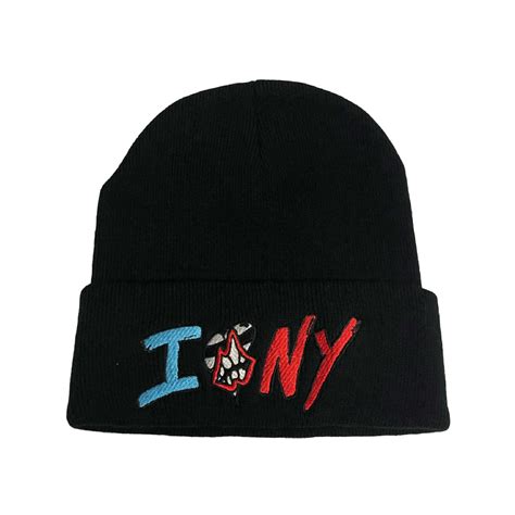 Shop Chrome Heart Beanie Black White Collection