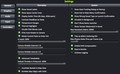 settings explained ksp1 tutorials kerbal space program forums