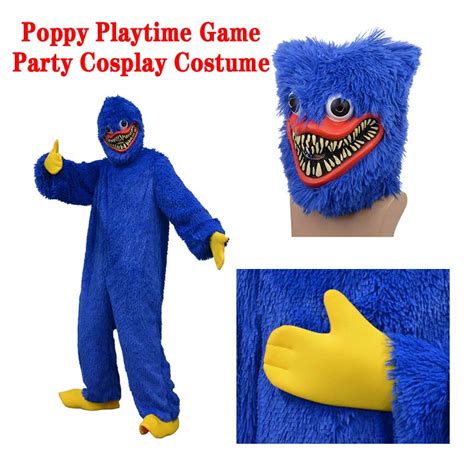 Poppy Playtime Game Party Cosplay Costume Huggy Wuggy Headgear