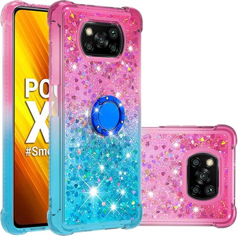Phone Case For Xiaomi Poco X Nfc Case For Xiaomi Poco X Pro Shiny Bling Quicksand Effect Tpu
