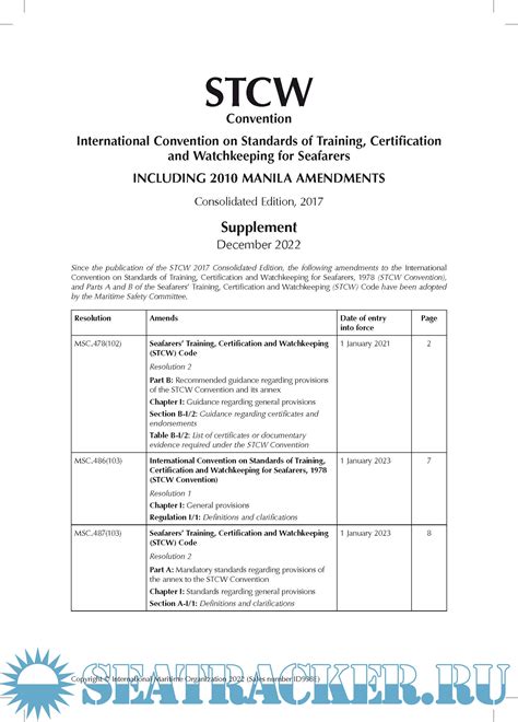 Stcw Convention Supplement Imo 2022 Pdf › Marine Tracker