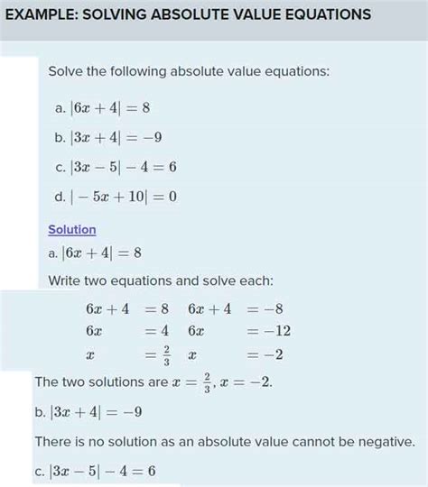 Absolute Value Formula TUTOR TTD