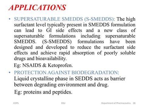 Self Micro Emulsifying Drug Delivery System Pptx Physics Science