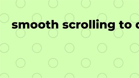 Solved Smooth Scrolling To Div Java Script In Cobol Sourcetrail