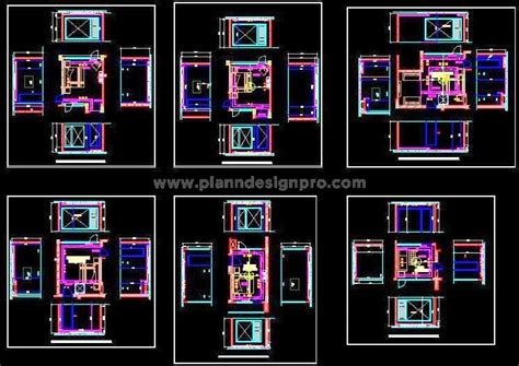 Autocad Rcp Layout Bedrooms And Ceiling Fixtures Dwg