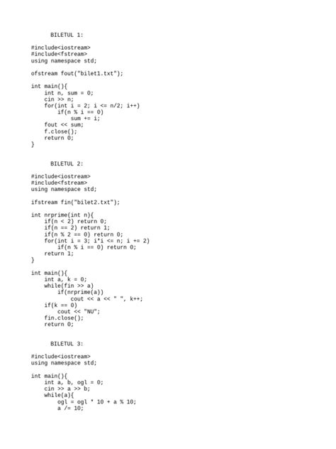 Problema 3 Bilete Atestat Pdf
