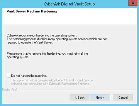 Cyberark Vault Server Standard Installation