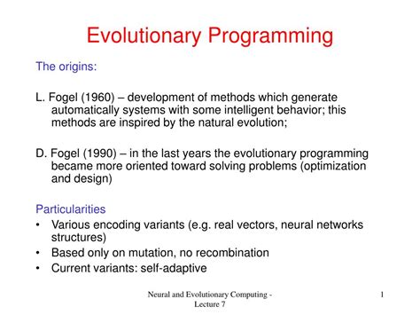 Ppt Evolutionary Programming Powerpoint Presentation Free Download
