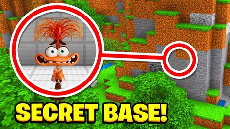 Minecraft Whats Inside Anxietys Secret Base Youtube