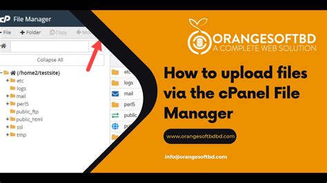 How To Upload Files Via The Cpanel File Manager With Orange Soft Bd Youtube