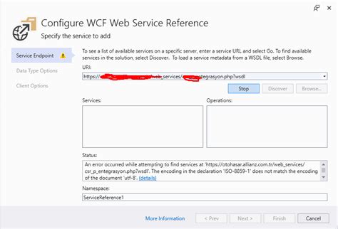 Net Core Microsoft Wcf Web Service Reference Provider Iso 8859 1 Error Stack Overflow