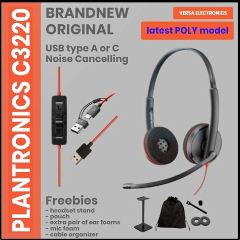Plantronics C Poly Headset USB A Or C Brand New Shopee Philippines