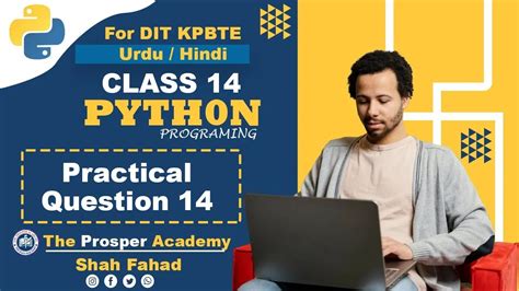 Python Practical Question 14 Youtube