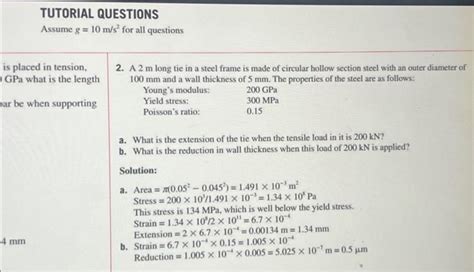 Solved TUTORIAL QUESTIONS Assume G 10 M S2 For All Questions Chegg Com