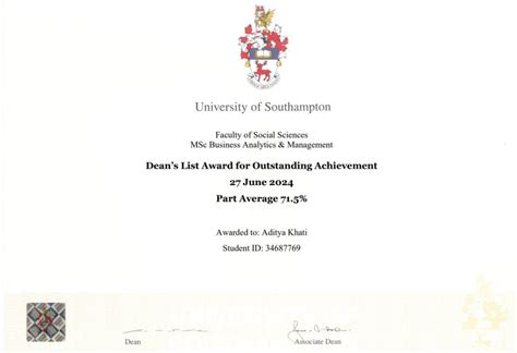 Aditya Khati On Linkedin Deanlist Award Businessanalytics Masters