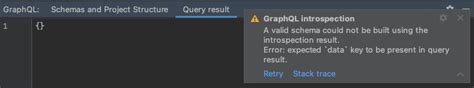 introspection returning empty result · issue 505 · jetbrains js