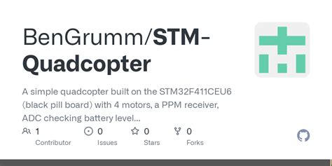 Github Bengrumm Stm Quadcopter A Simple Quadcopter Built On The Stm F Ceu Black Pill