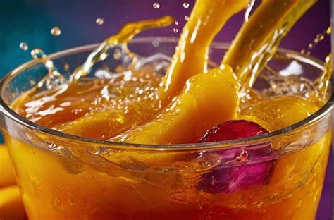 Vibrant Photo Of Mango Juice Cocktail Mix Premium Ai Generated Image