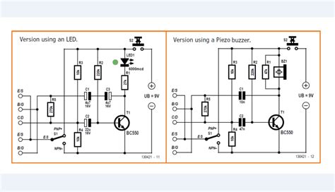 Circuit Simple Transistor Tester With Led Or Piezo Buzzer Indicator