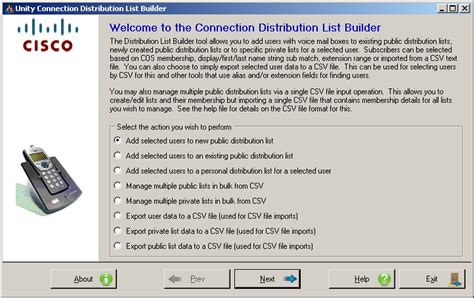 Connection Distribution List Builder