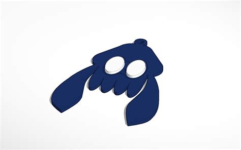 3d Design Squid Splatoon Finished 4cm X 6cm X 2mm Tinkercad