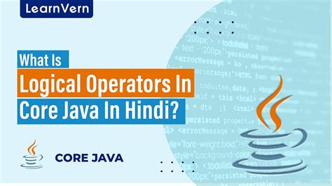 What Is Logical Operators In Core Java In Hindi Learnvern Youtube