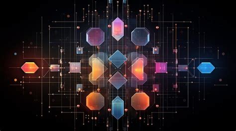 Premium Photo Abstract Geometric Quantum Computing Nexus