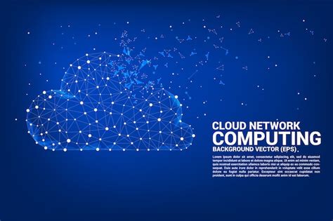Premium Vector Cloud Computing Network Concept Polygon
