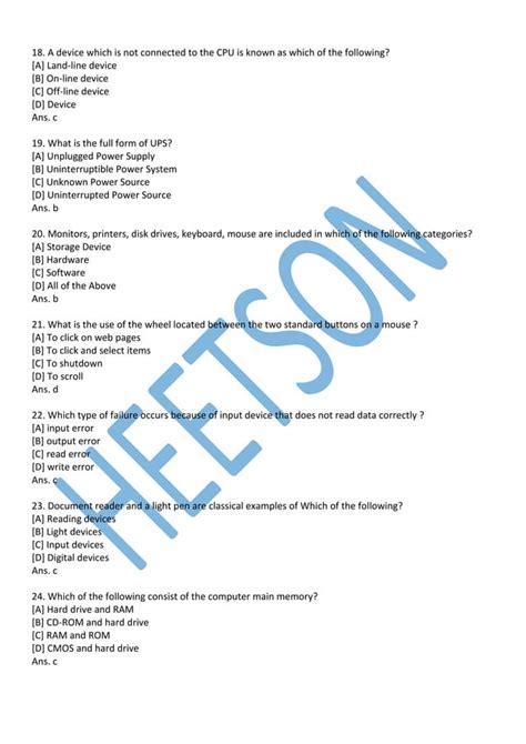 Computer Awareness Mcq Most Important Question Pdf
