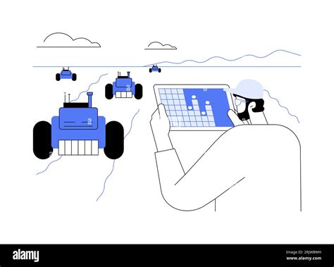 Autonomous Seeding Abstract Concept Vector Illustration Stock Vector