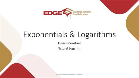 Exponentials And Logarithms Youtube