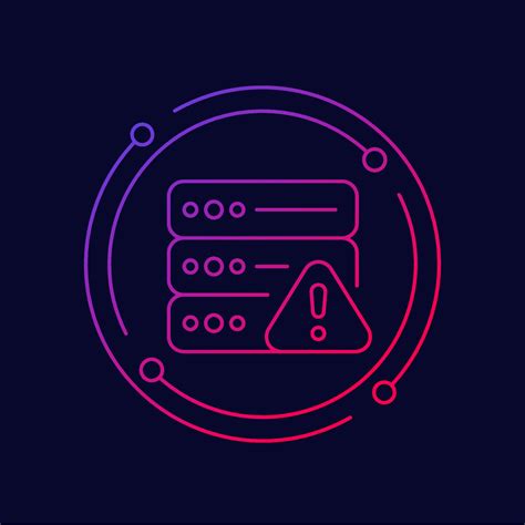 Server Crash Failure Line Icon Vector Art At Vecteezy