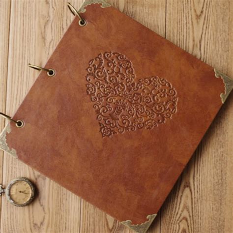 Faux Leather Scrapbook Album Anniversary Photo Album 10 X 10 Travel