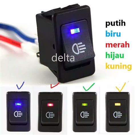 Jual Saklar Switch Lampu Kabut V A Lampu Led On Off Universal Shopee Indonesia