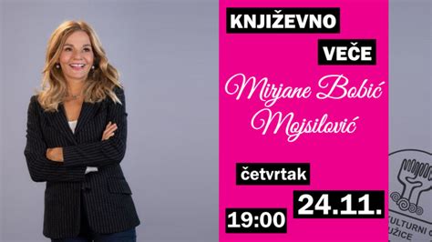 Književno veče Mirjane Bobić Mojsilović u GKC-u – ZooMUE