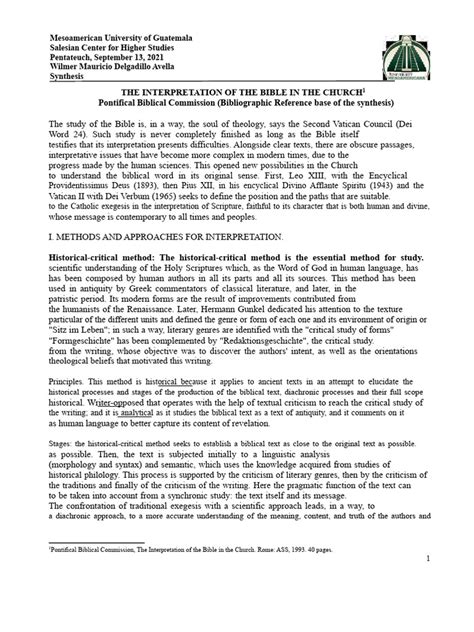 Biblical Interpretation Methods In Theology Pdf Bible Exegesis